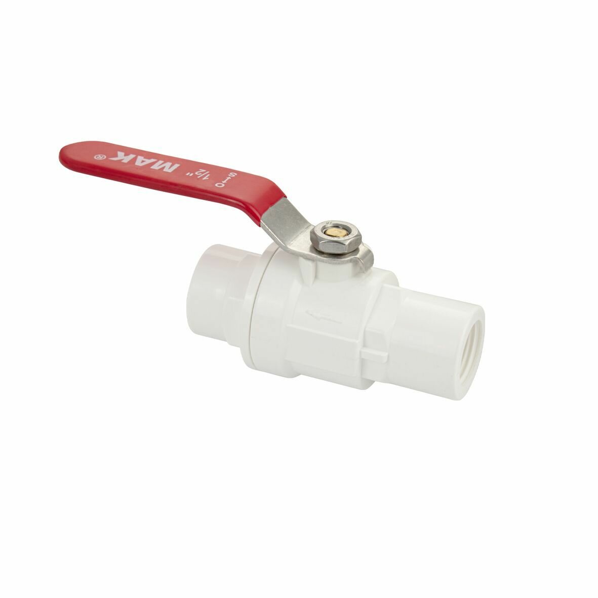 MAK - Кран шаровый 1/2" м/м, ручка, полипропиленовый, из АБС пластика