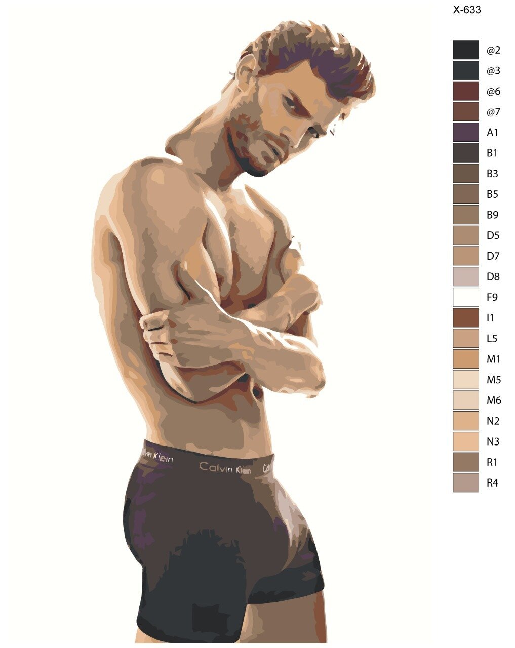 Картина по номерам X-633 "Актер Jamie Dornan (Джейми Дорнан)" 50х70