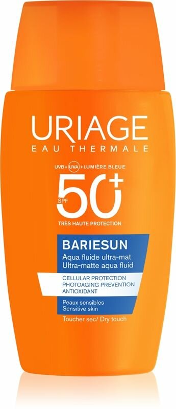 Uriage Защитный матирующий флюид для лица Bari sun Ultra Matte Aqua Fluid SPF50+ 50 мл