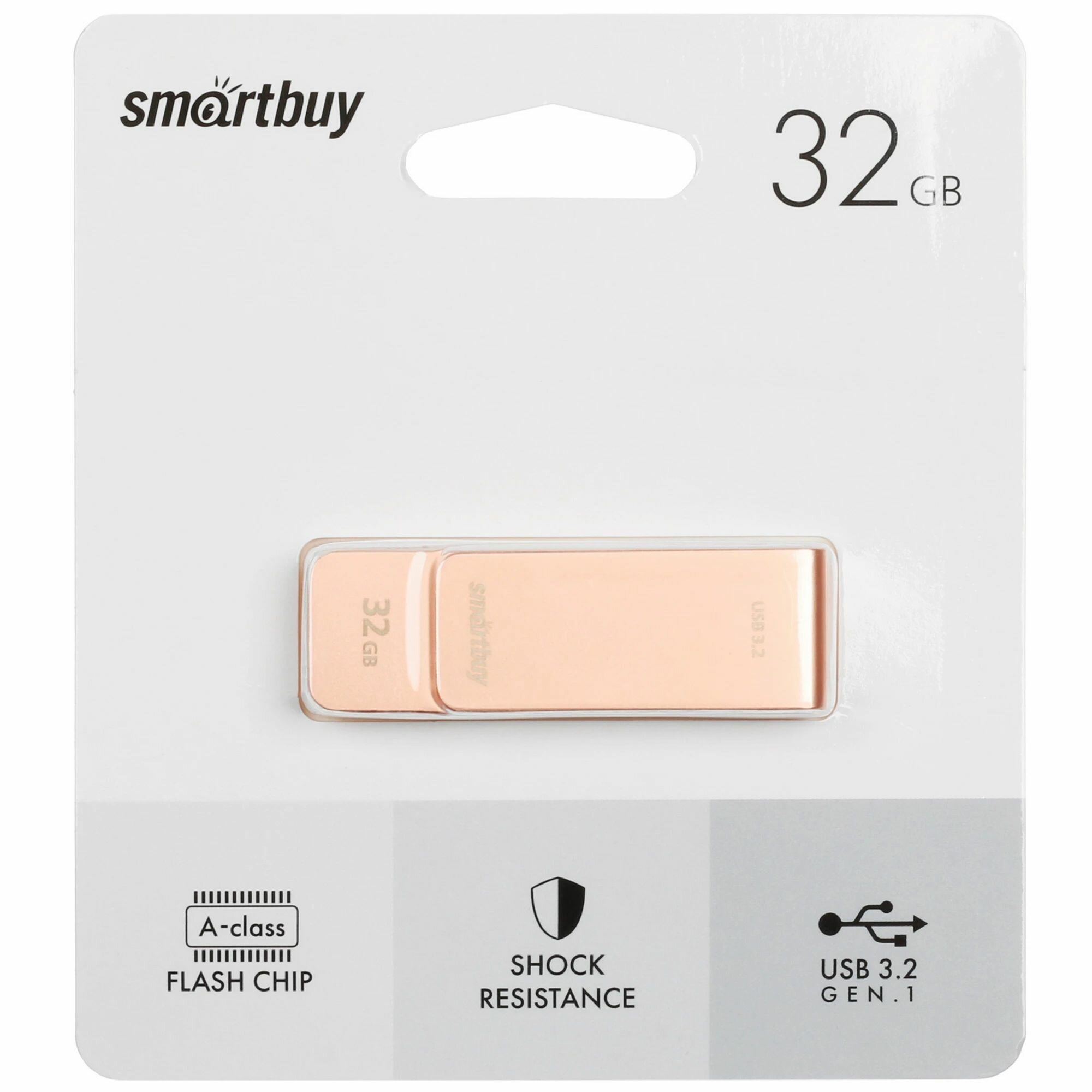 Память USB Flash 32 ГБ SMARTBUY M1 (SB032GM1A) - USB3.2, USB Type-A, чтение до - 130 МБ/с, запись до - 60 МБ/с
