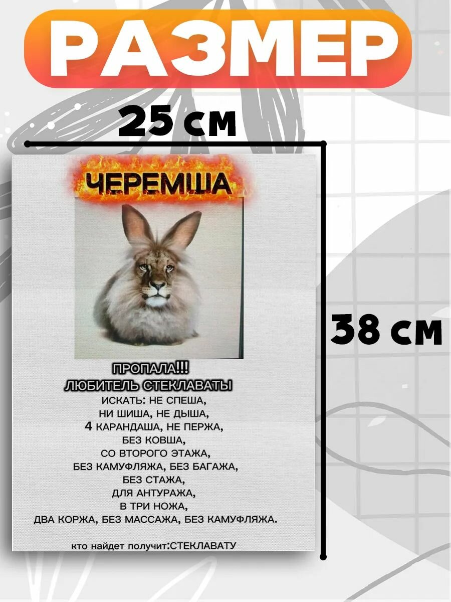 Картина на стену Черемша мем, на подрамнике, 1шт, 38х25 размер. — фото 1