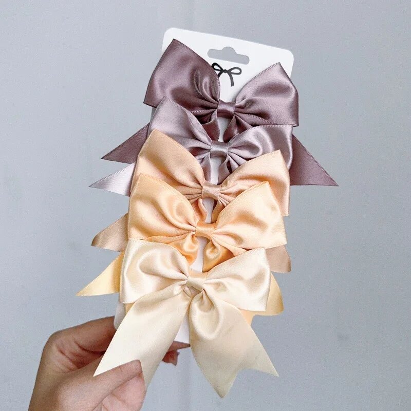 5 шт./компл, детские заколки с бантами CUTE BOWS FJ156