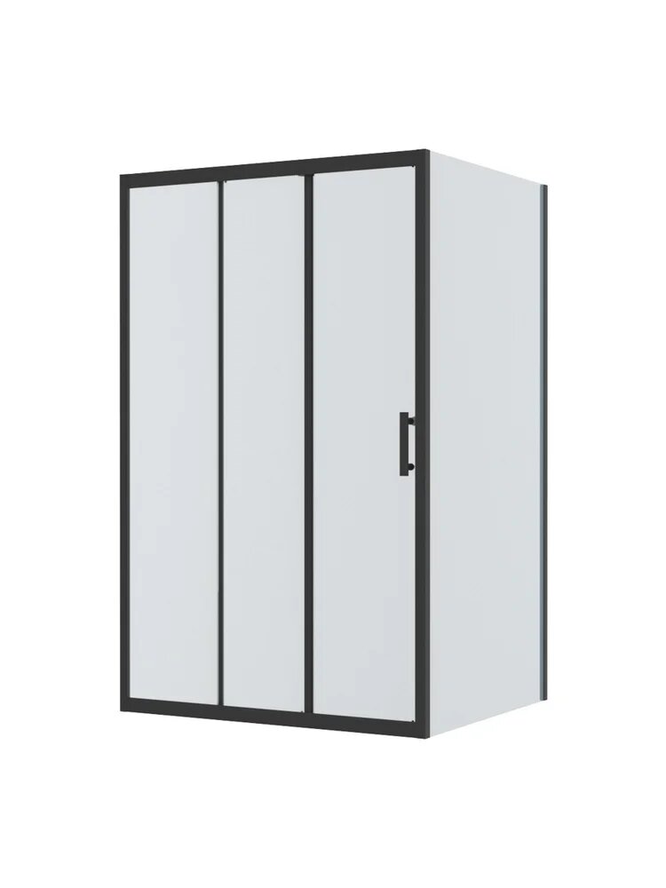 Душевой уголок BelBagno Формат (Uno) 195-AHF-31-120/70-C без поддона, стеклянный, черный, 120x70, прямоугольный, раздвижной