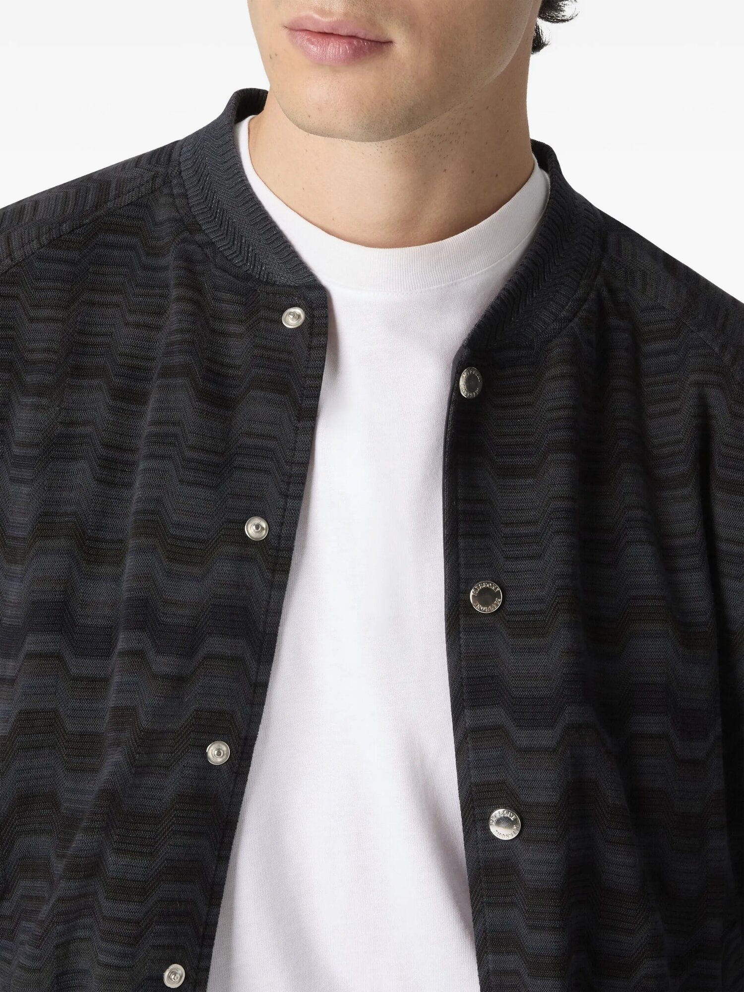 Куртка Missoni Zigzag-pattern bomber jacket, размер 52, black/black — фото 1