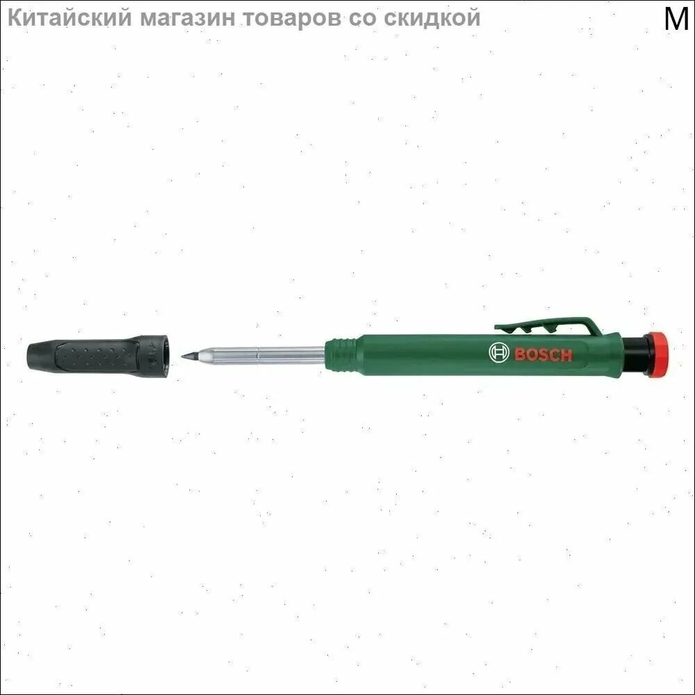 Карандаш строительный с точилкой, с комплектом грифелей, 1600A032V2 (1600A02E9C)