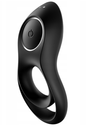 59655 Satisfyer Legendary Duo, черное. Двойное виброкольцо для пениса