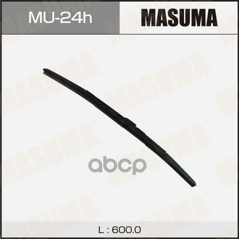 Дворник MASUMA 24' гибридный, крюк (600мм) боковое крепление (1/10/50) Masuma арт. MU24H