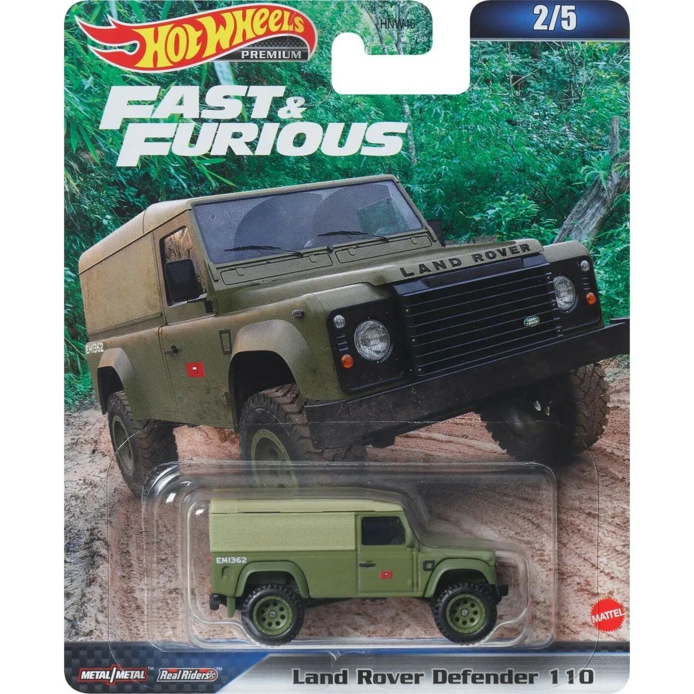 Машинка Mattel Hot Wheels "Land Rover Defender", для коллекции, металлическая