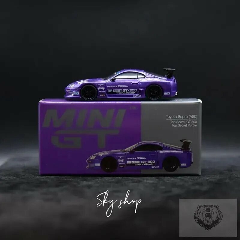 Машинка 1:64 #1067 Toyota Supra (A80) Top Secret GT-300 Top Secret Purple модельки машин металлические