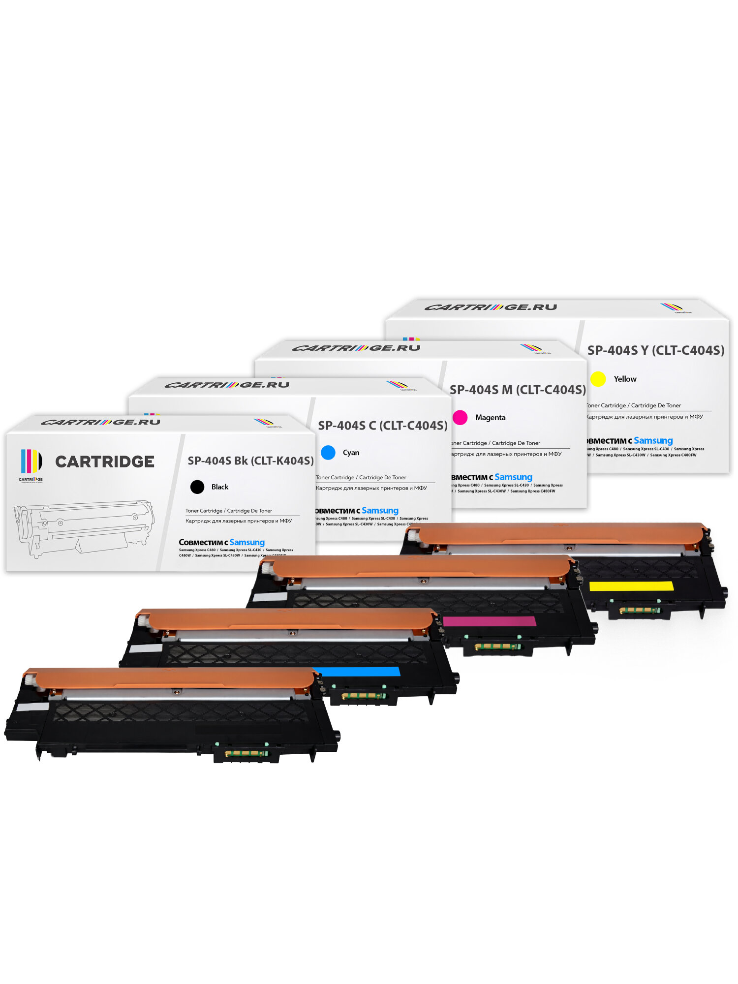 Комплект картриджей SP CLT-K404S-C404S-M404S-Y404S для Samsung