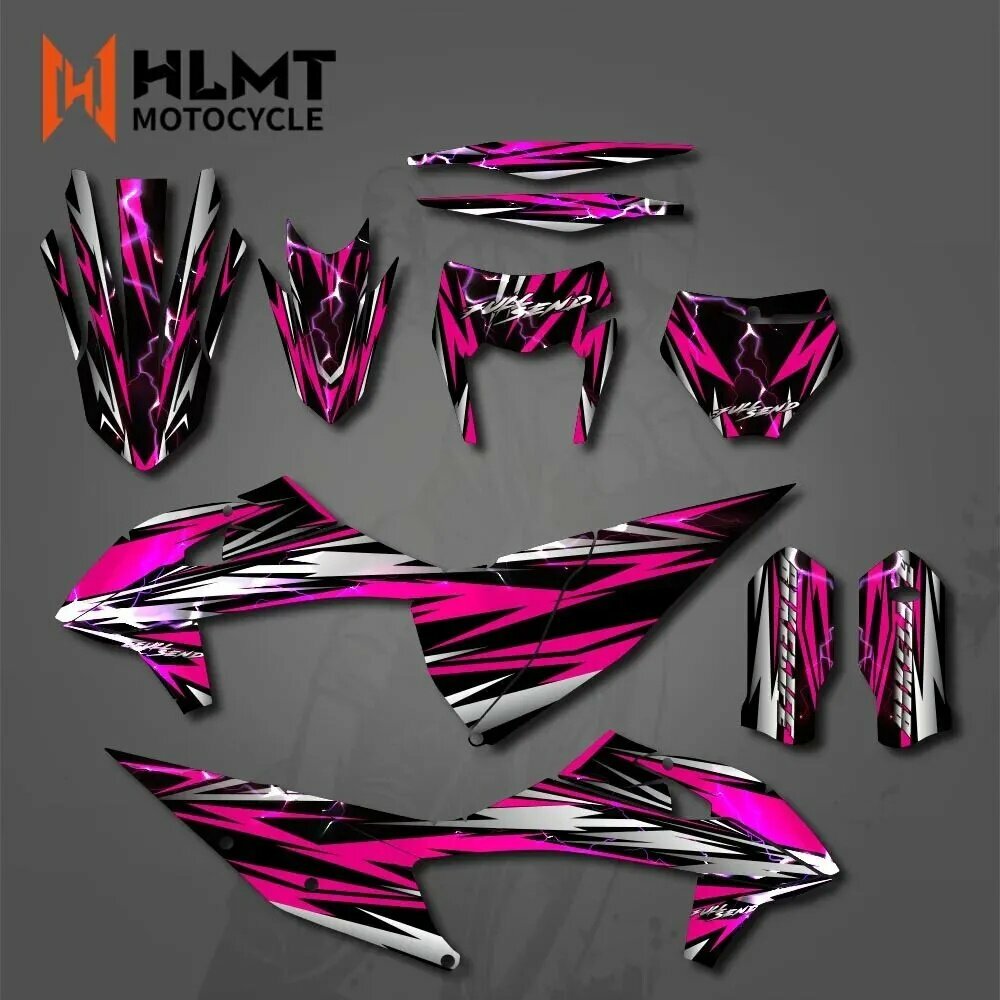 Наклейки на мотоцикл подходят для KTM 125 250 350 450 500 525 SX SXF 2019-2021 EXC XC XCW 2020-2022, комплект графических фоновых наклеек