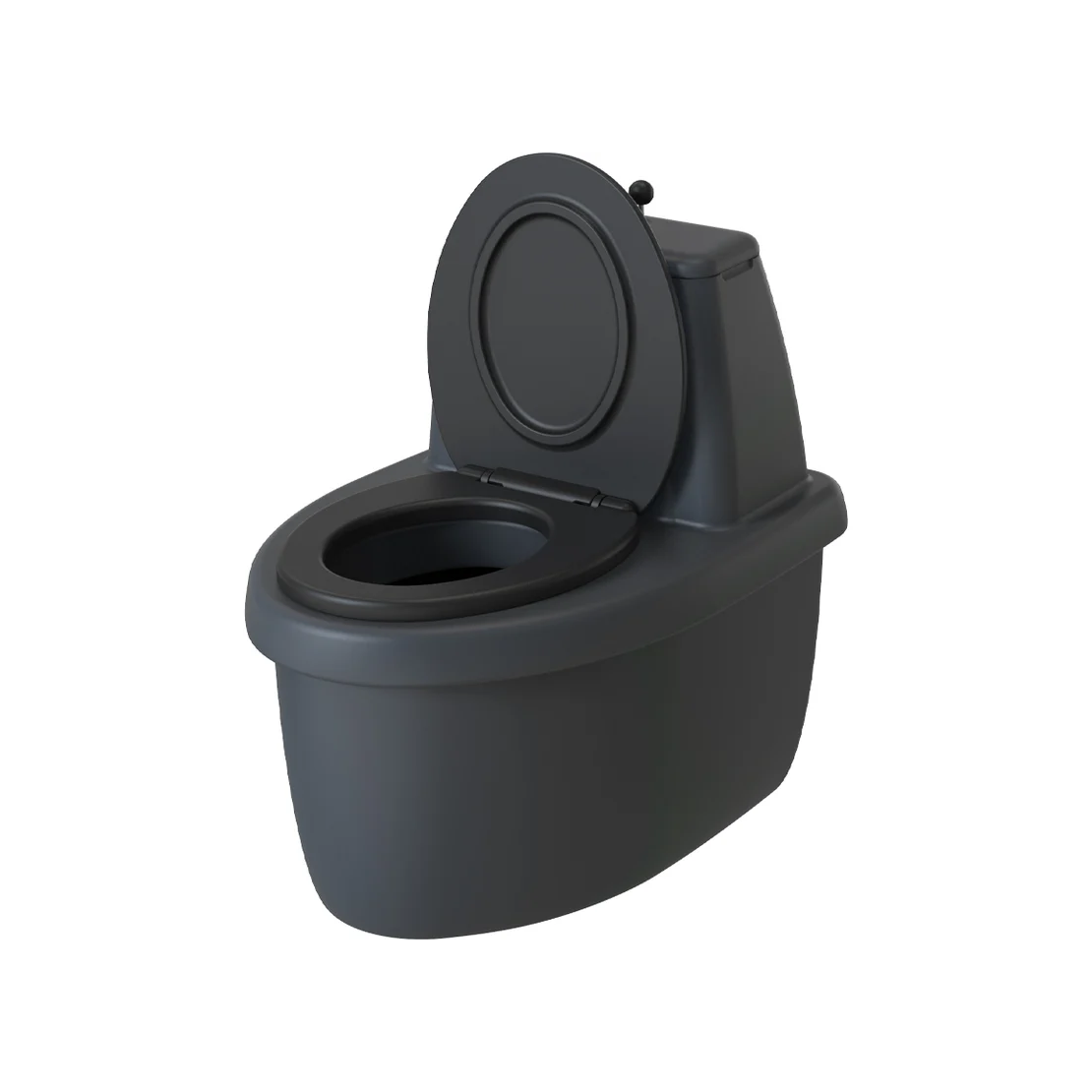 Биотуалет Rostok Комфорт graphite, бак для торфа 25 л, нагрузка до 150 кг, накопительный бак 90 л, черный