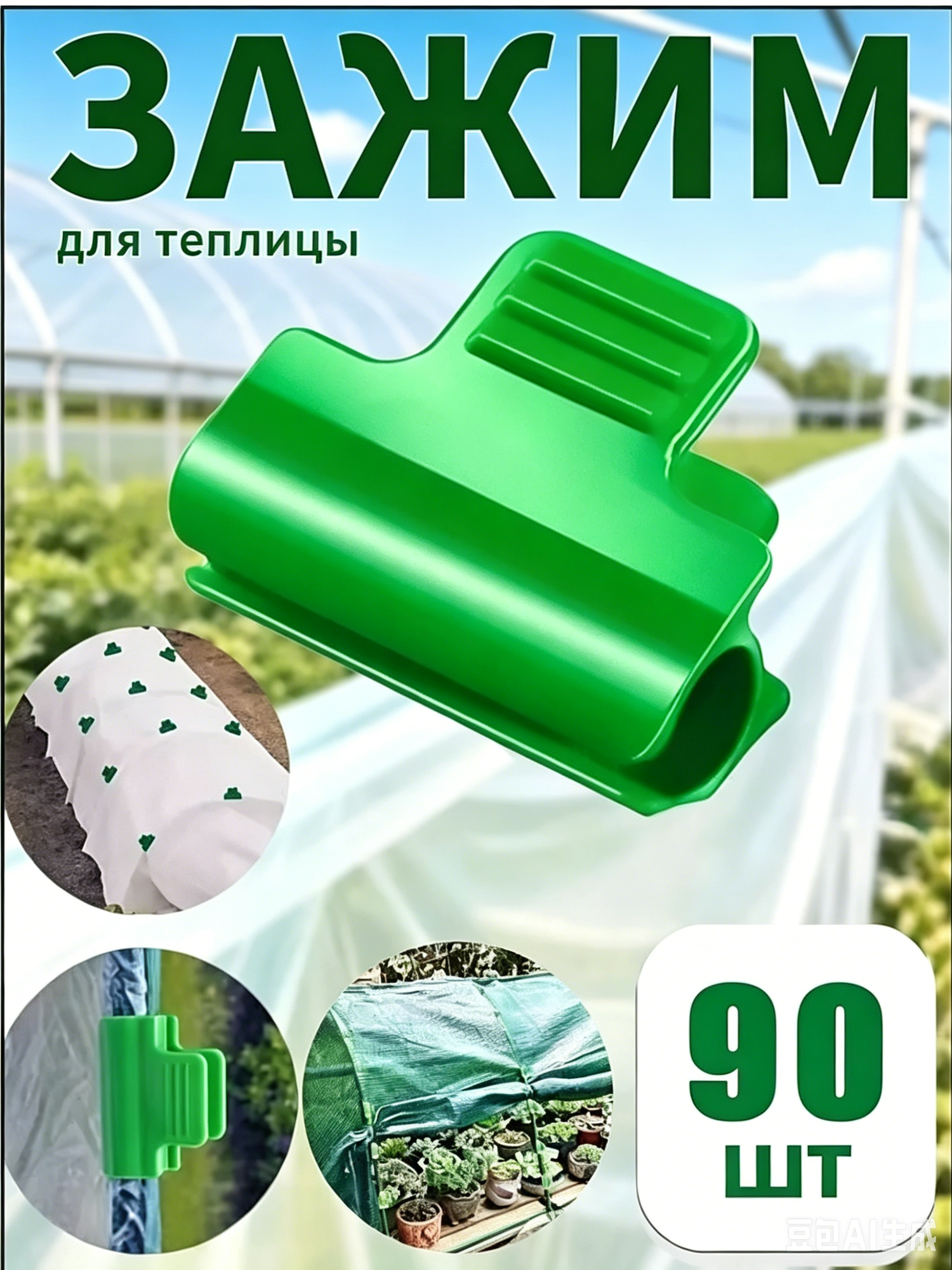 Комплект дуг для парника30 х 40мм, Пластик, 90 шт
