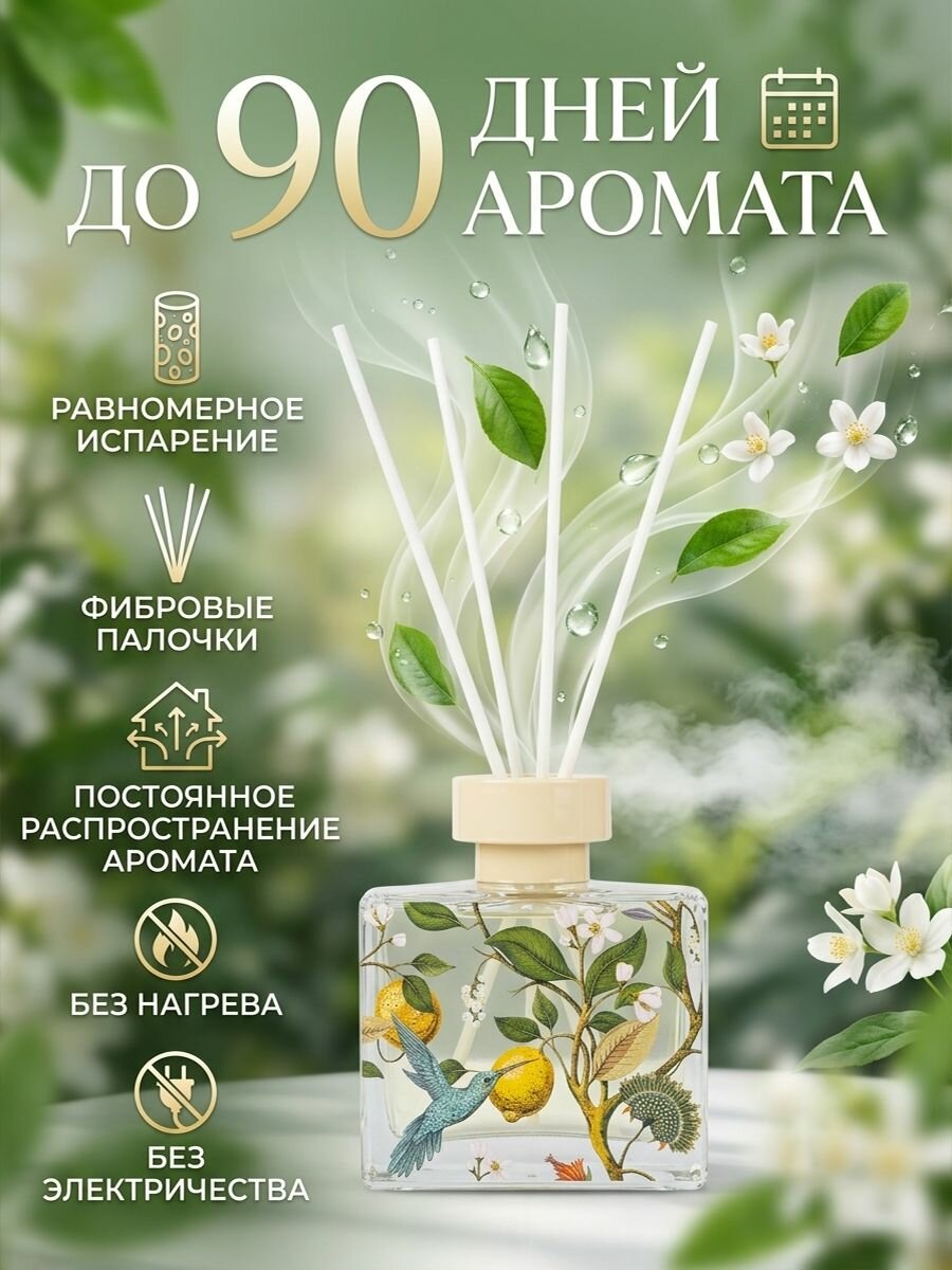 Ароматический диффузор для дома с палочками MORNING DEW, ароматизатор воздуха для дома и офиса — фото 1