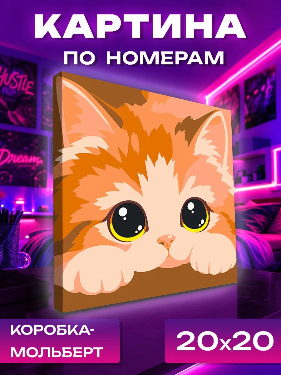 Картина по номерам маленькая Кот