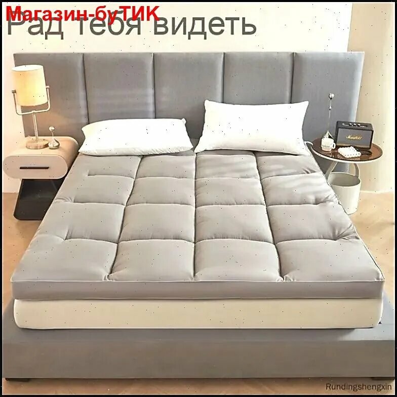 Беспружинный матрас 160x200x5 см с чехлом из мерсеризованного хлопка, гипоаллергенный
