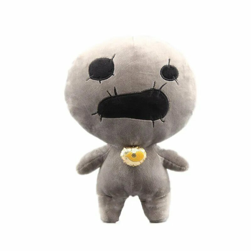 Игрушки для коллекционирования - куклы детей из игры "The Binding of Isaac", серого цвета, мягкие и плюшевые, размером 30 см.