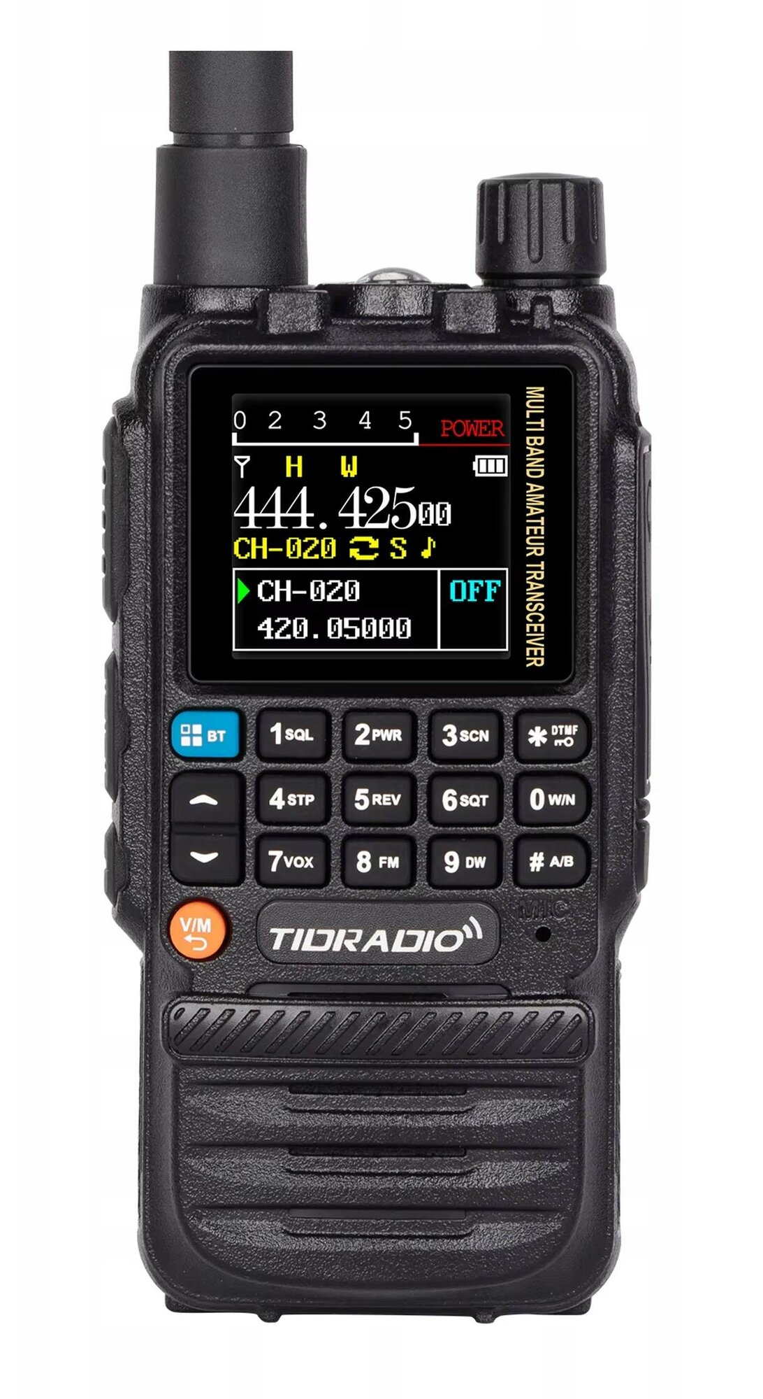 Рация TIDRADIO TD-H3 PLUS, чёрная, литий-ионный аккумулятор 2500 мАч, FM-радио, авиационные частоты, 199 каналов