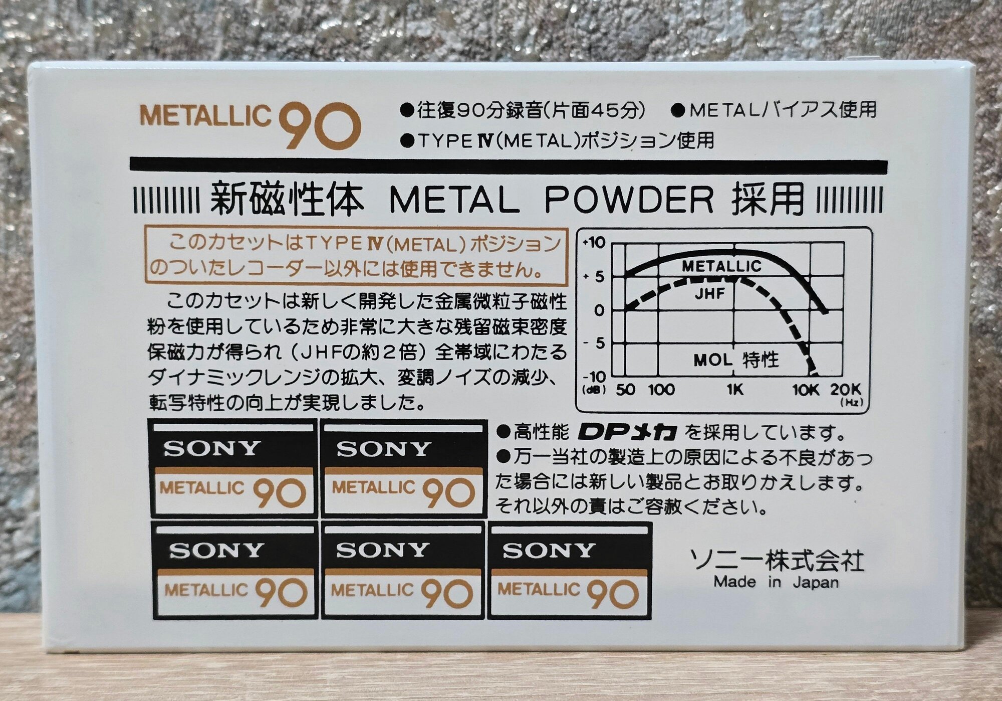 Аудиокассета SONY METALLIC — фото 1
