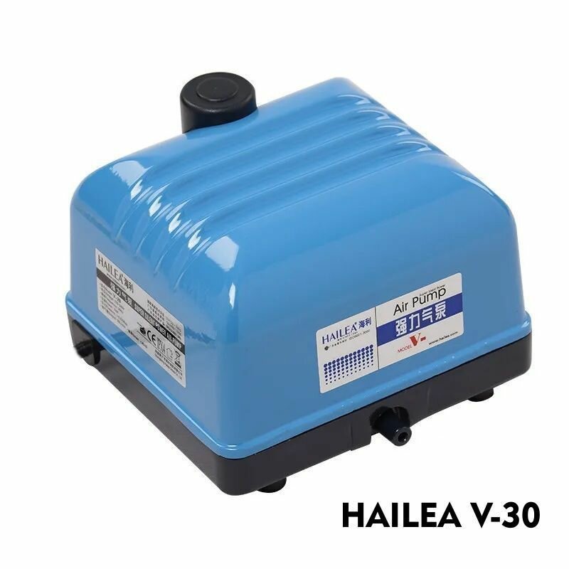 Компрессор бесшумный Hailea V-30 для аквариумов, прудов, септиков, рыбных хозяйств, (30 л/мин)