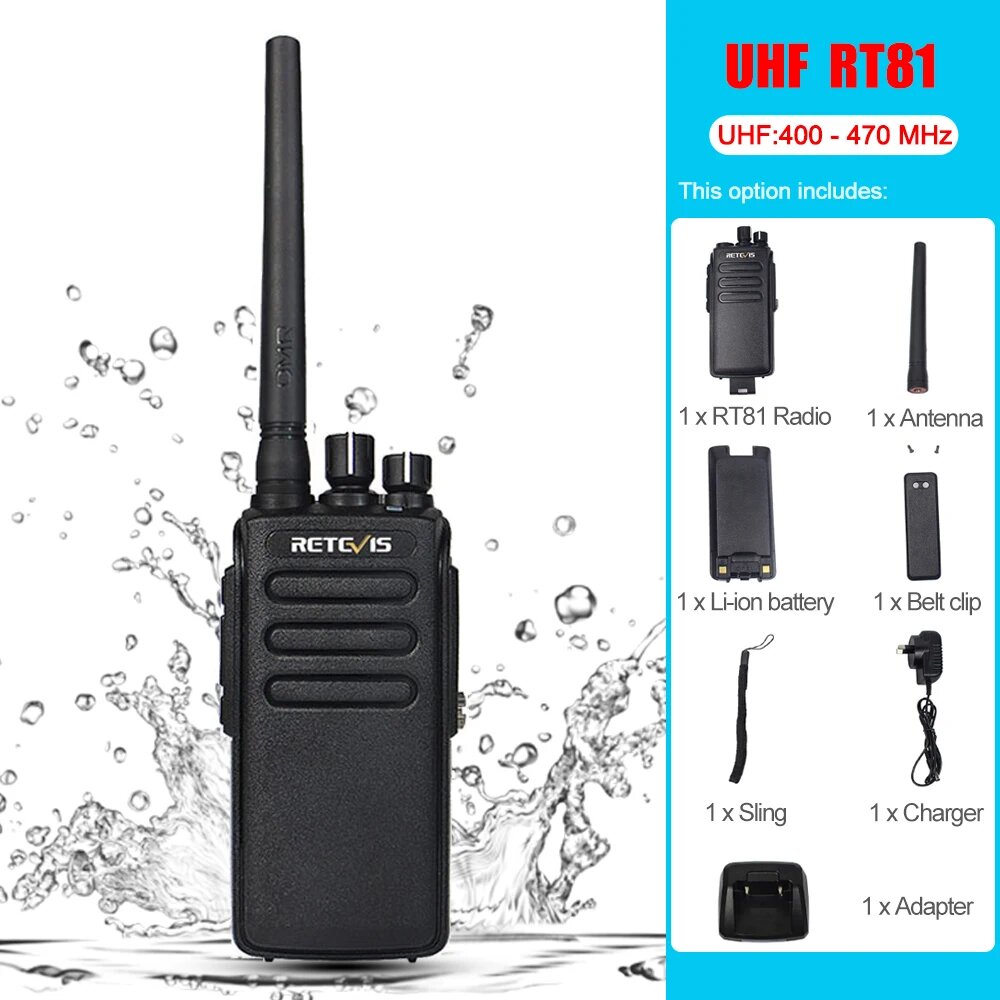 Retevis RT81 рация DMR цифровая рация Мощная рация большой дальности Водонепроницаемая портативная двухсторонняя рация для охоты