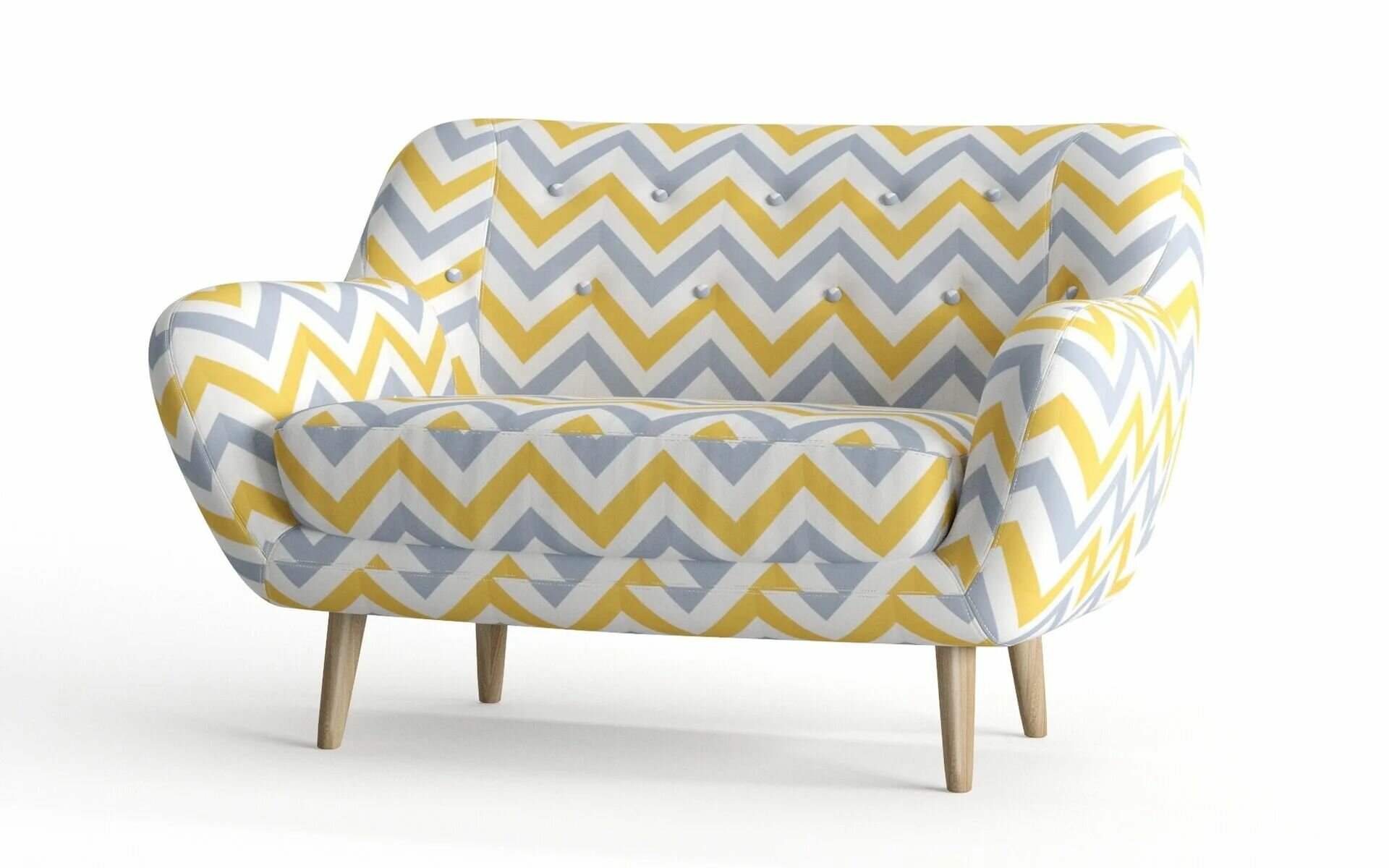 Диван прямой Элефант, ZigZag Yellow NEW