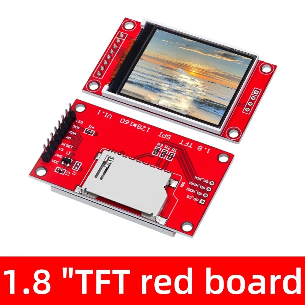 1.8" TFT LCD экран для Arduino, красный