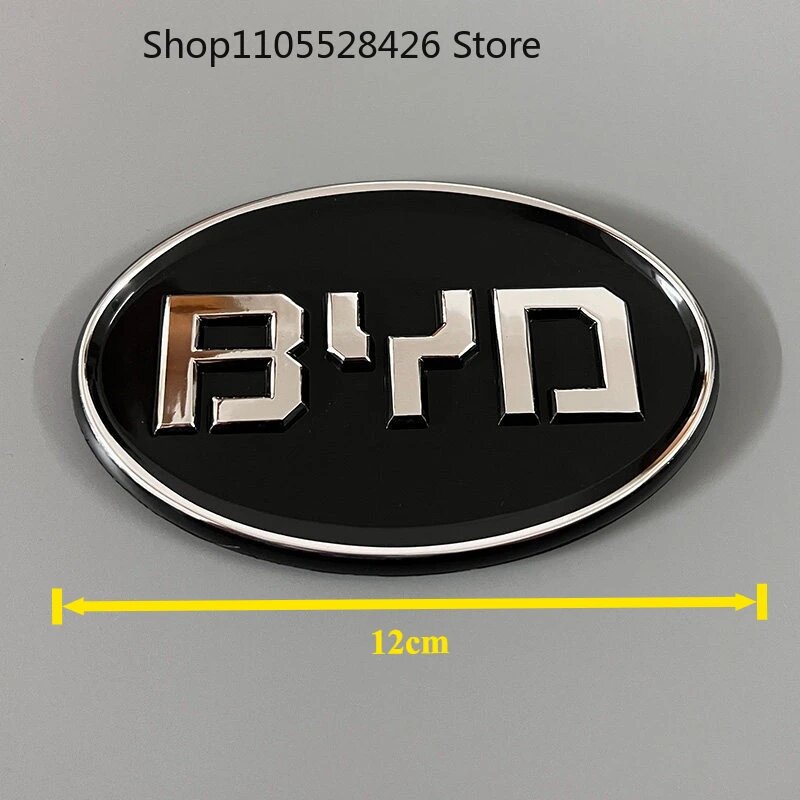 Эмблемы для автомобилей BYD: F3, SiRui, SuRui, F6, SONG, QIN Pro EV, G3, G6, S7, D-12cm Black Silver
