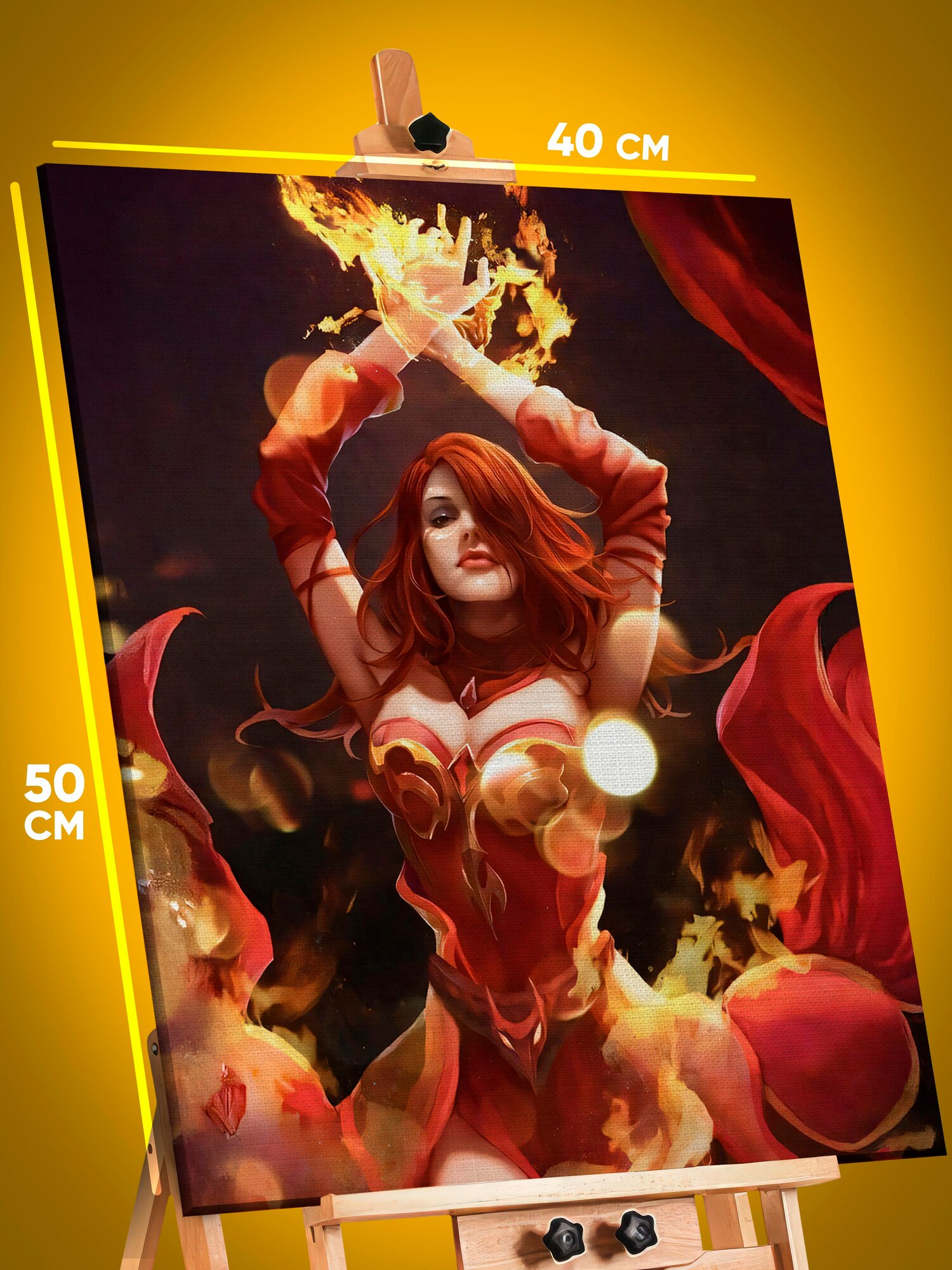 Картина на стену Dota 2 Игра Лина 40x50