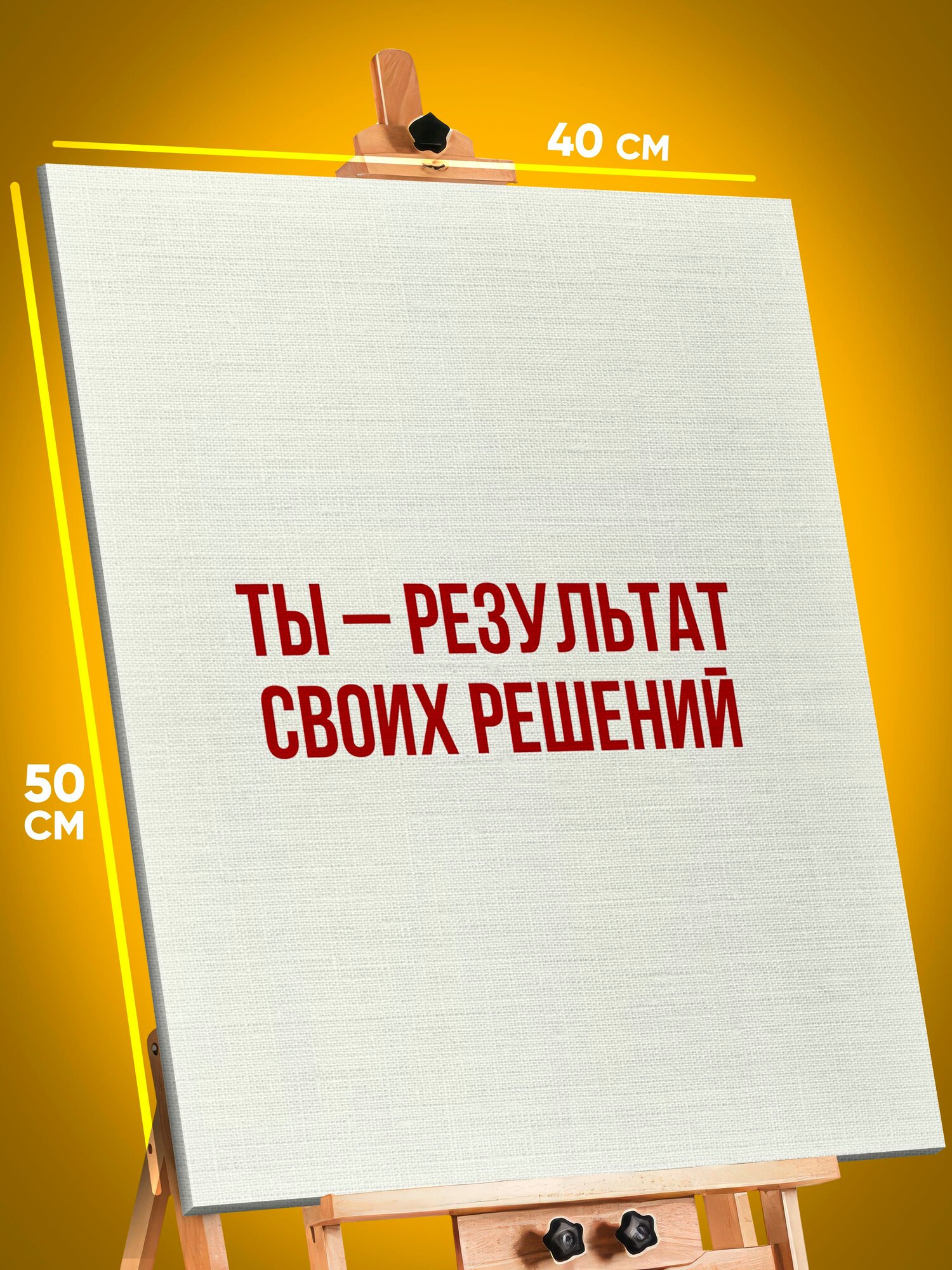 Картина на стену интерьерная на холсте с подрамником 40х50 Мотивация