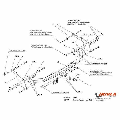 Фаркоп KIA (NIRO (incl. HEV, PHEV)) IMIOLA R034