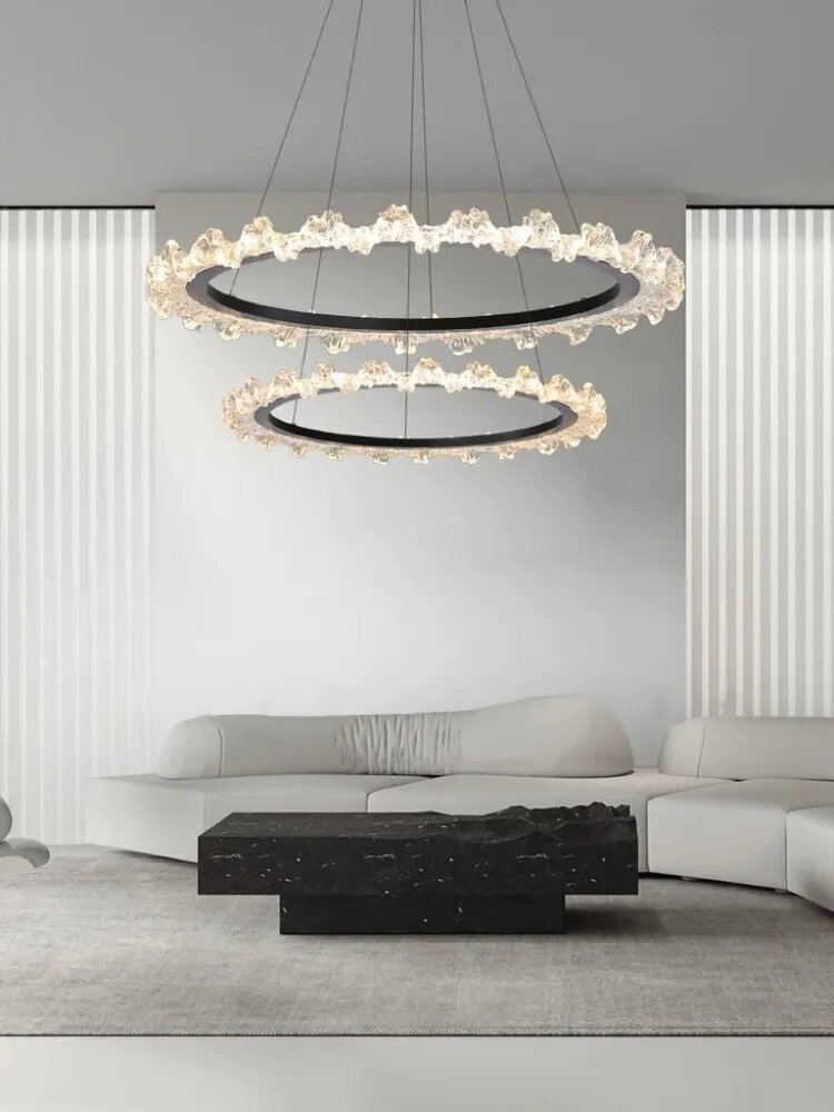 Cassina Люстра, LED, 57 Вт, современная, 2 кольца, диаметр 43+63см, пульт ДУ — фото 1