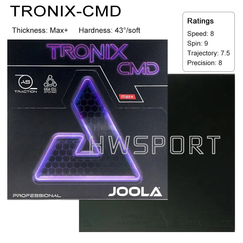 JOOLA TRONIX CMD Max+ резина для настольного тенниса, 43°