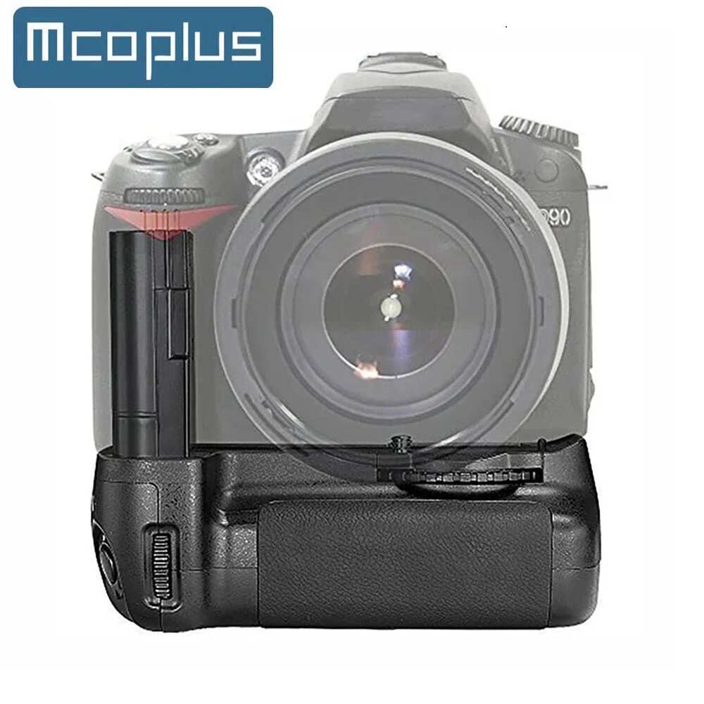 Аккумуляторная ручка Mcoplus BG-D80 MB-D80 для зеркальной камеры Nikon D90 D80, работает с аккумулятором EN-EL3e