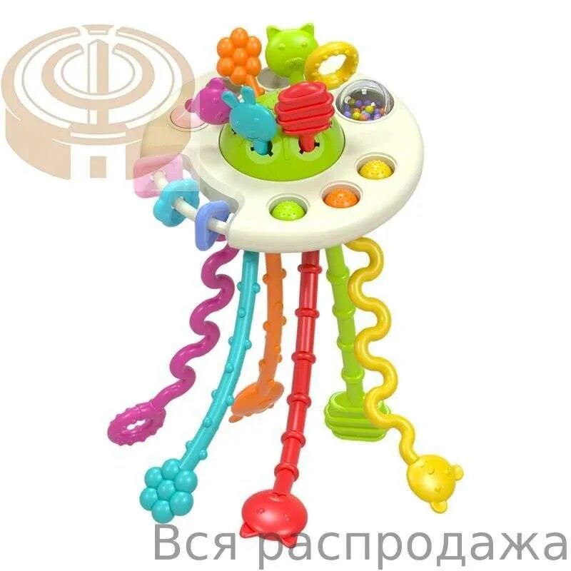 Сенсорная тянучка-грызунок для новорожденного 0+