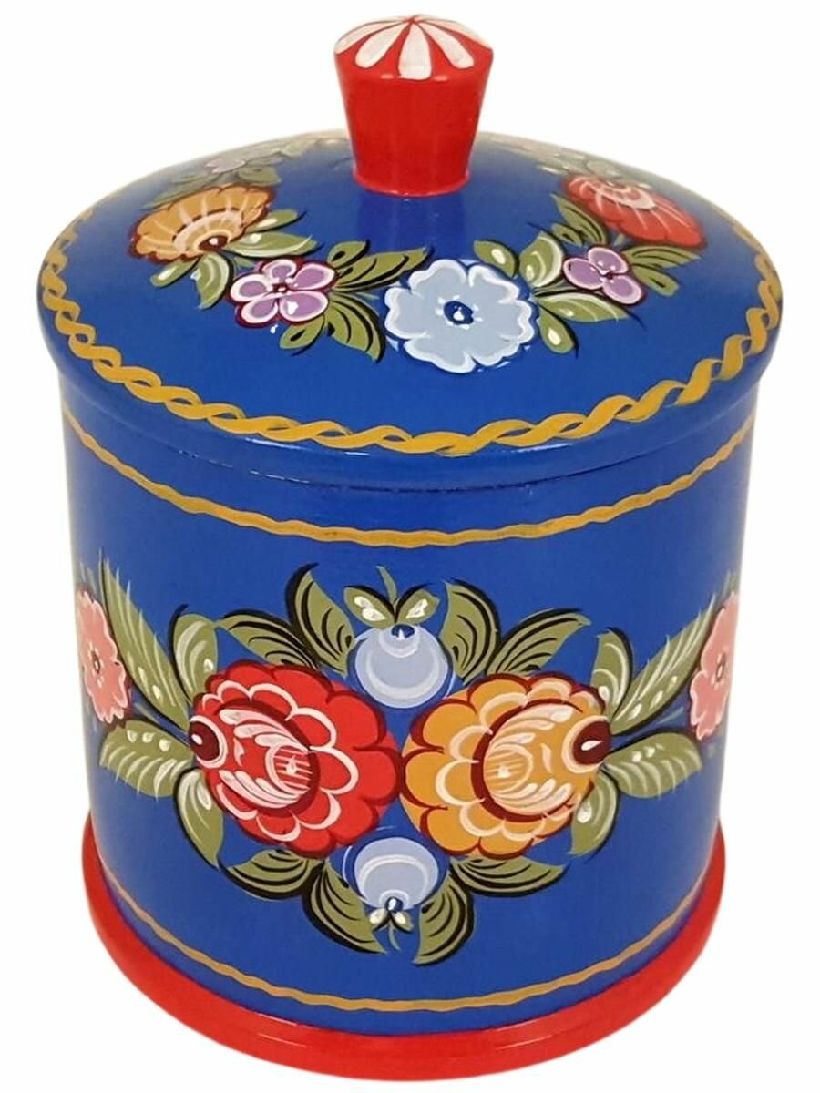 Шкатулка Купава (Цветы), Городецкая роспись, ручная авторская работа