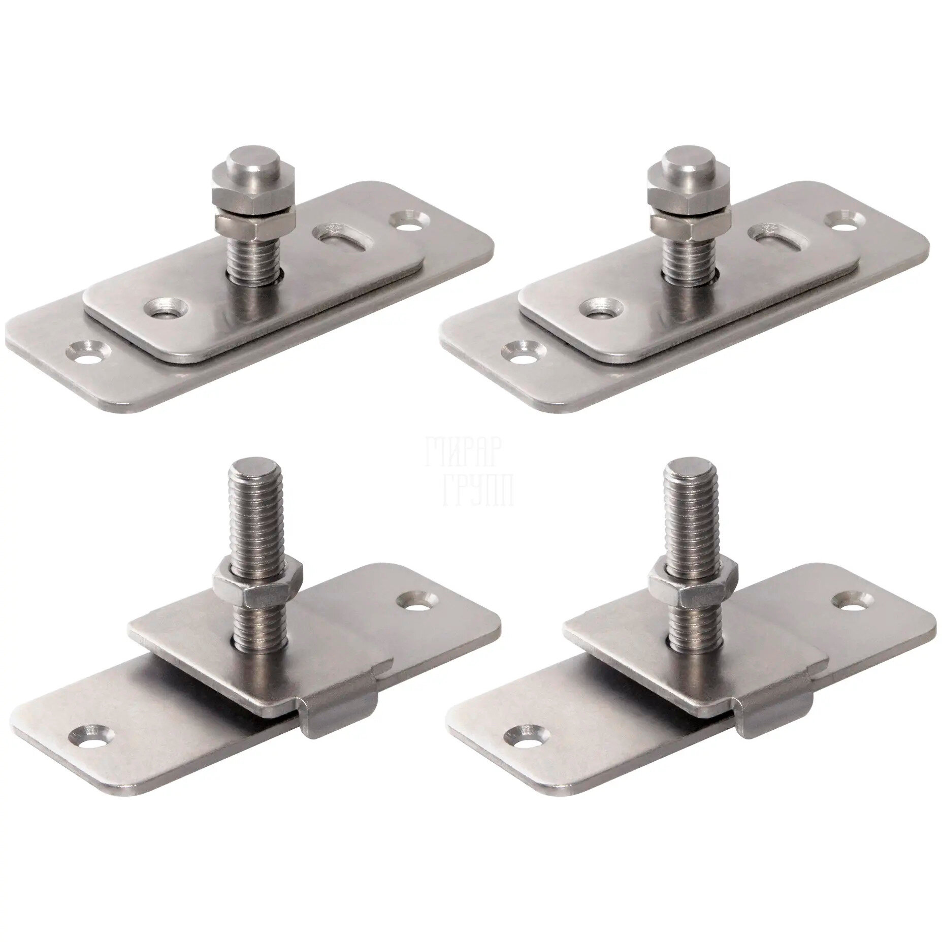 Комплект Armadillo (Армадилло) монтажных пластин SLD. Comfort-PRO. PROF/telescope. static door plates никель