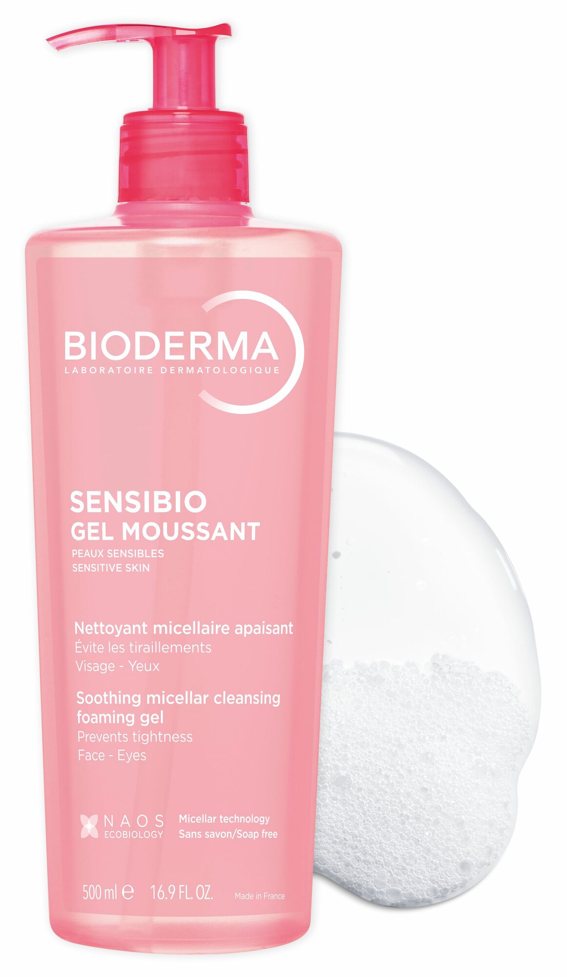 Bioderma Sensibio, гель очищающий 500 мл