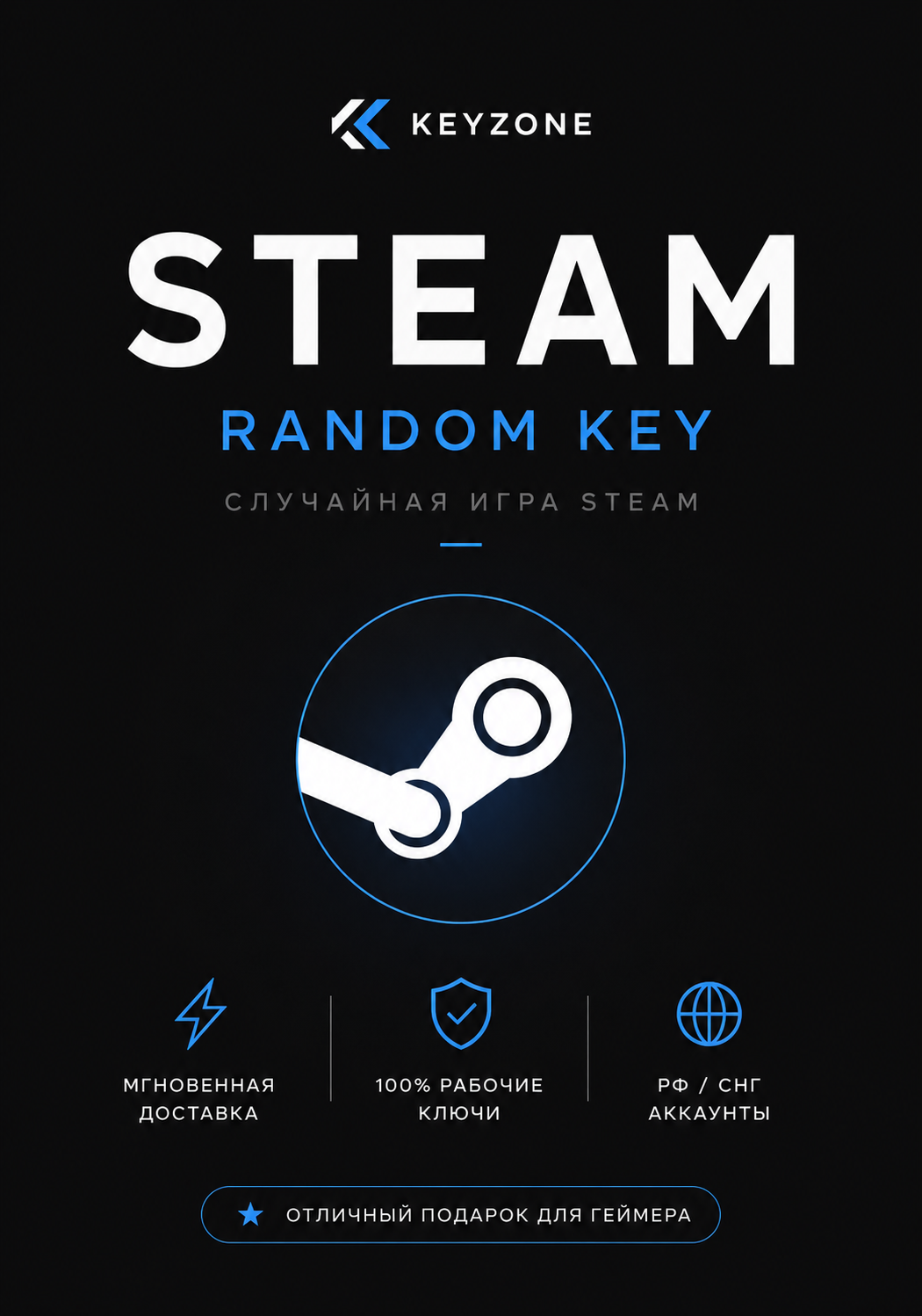 Steam Random Key | Случайный Steam ключ | Игра Steam РФ/СНГ | Мгновенная доставка