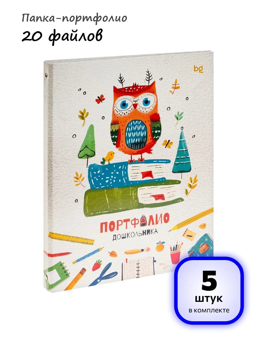 (5 штук) - Папка-портфолио 20 файлов арт. 368048