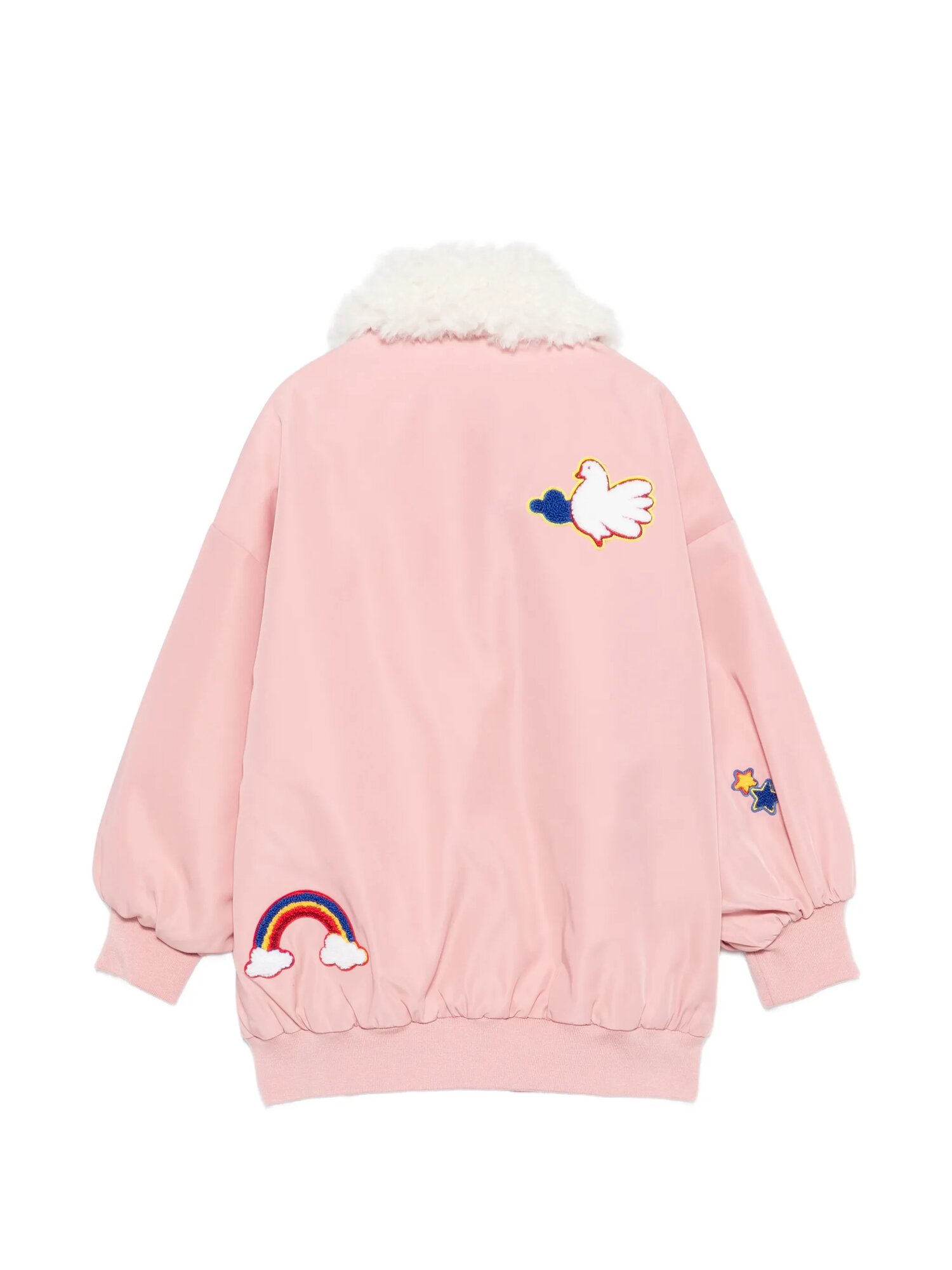Куртка Stella McCartney Patch-detail zip-up bomber jacket, размер 5 лет, розовый — фото 1