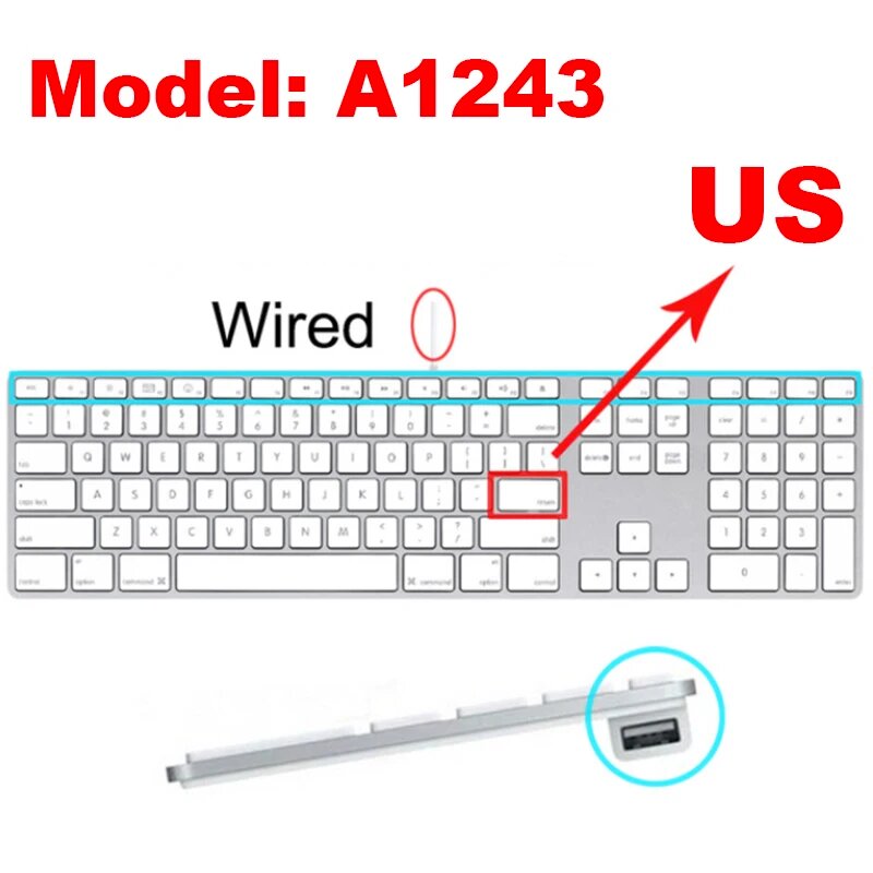 Клавиатура iMac A1243 US, Wired
