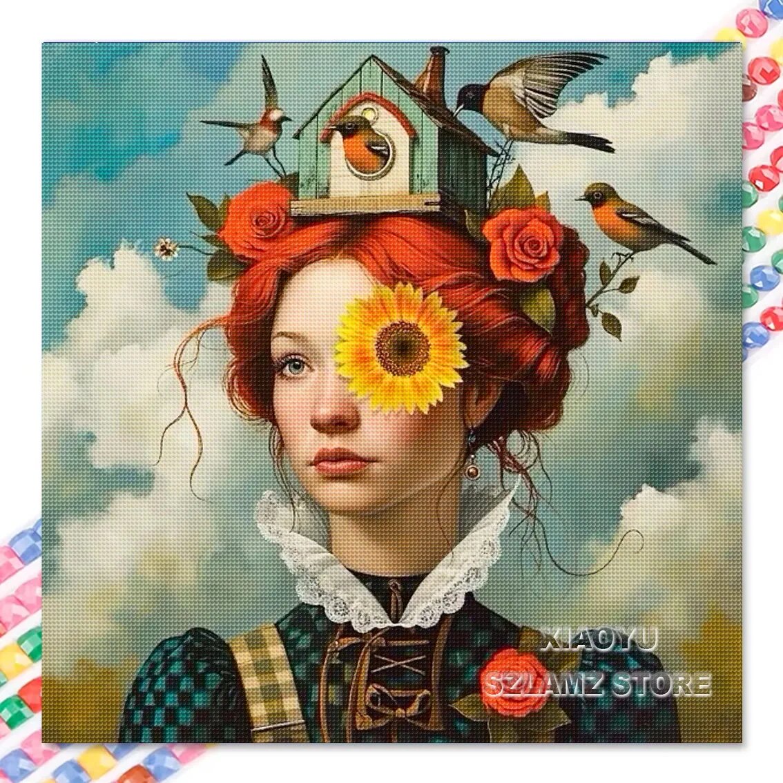 Набор для алмазной вышивки Potdemiel Resin Fairy Dust AB 5D AB FD Square 45x60cm, 18-TZ