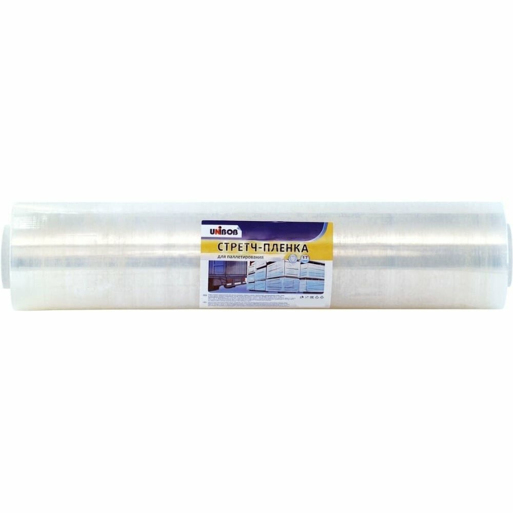 Пленка стретч Unibob NR Р.17.450мм, 500 м, 3,52 кг, 0,38.36/3. (4610083070188) // (аналог 91085) ИУ 0387-315X