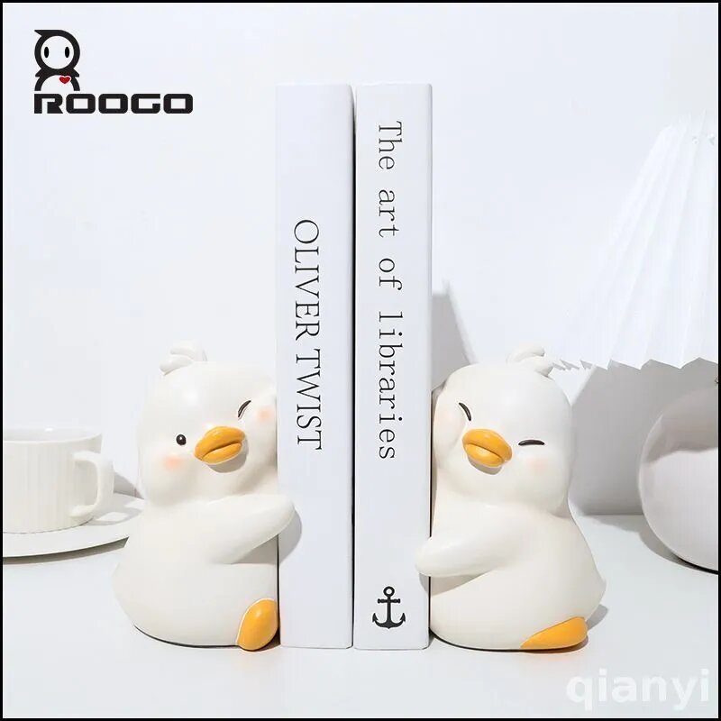 Подставки для книг "Утенок" - желтый, 2 шт, материал - смола, для книг