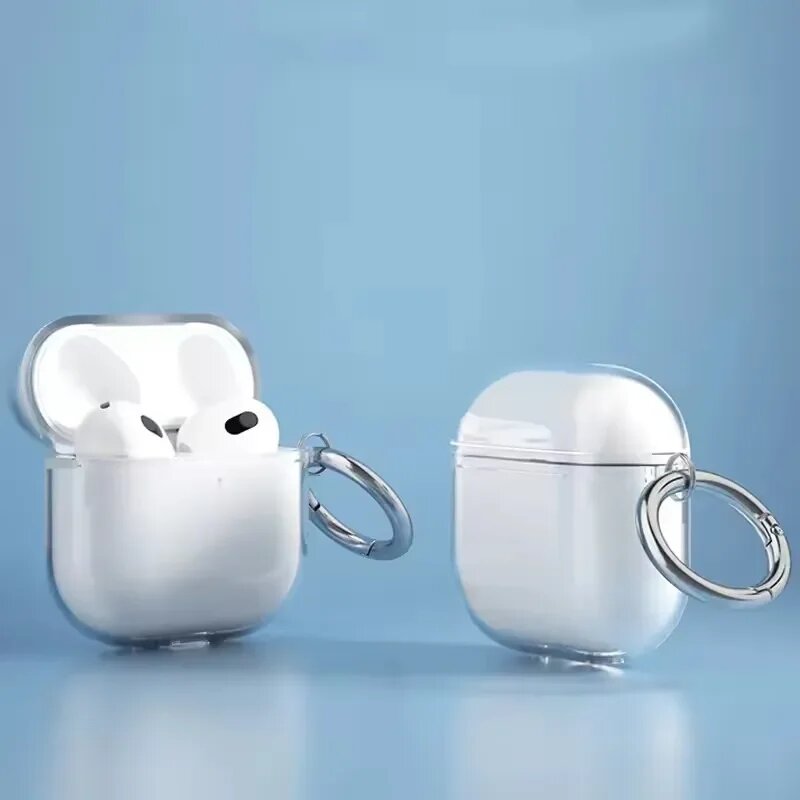2025 Новые беспроводные Bluetooth-наушники AirPods 4-го поколения с ANC и прозрачным чехлом из ТПУ
