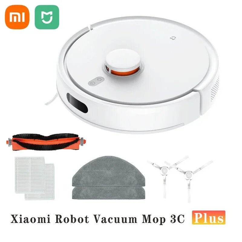 Робот-пылесос XIAOMI MIJIA 3C Sweeping Robot Vacuum Mop 3C Plus Enhanced Smart Big Suction Vacuum Cleaner с лазерной навигацией и автоматической уборкой