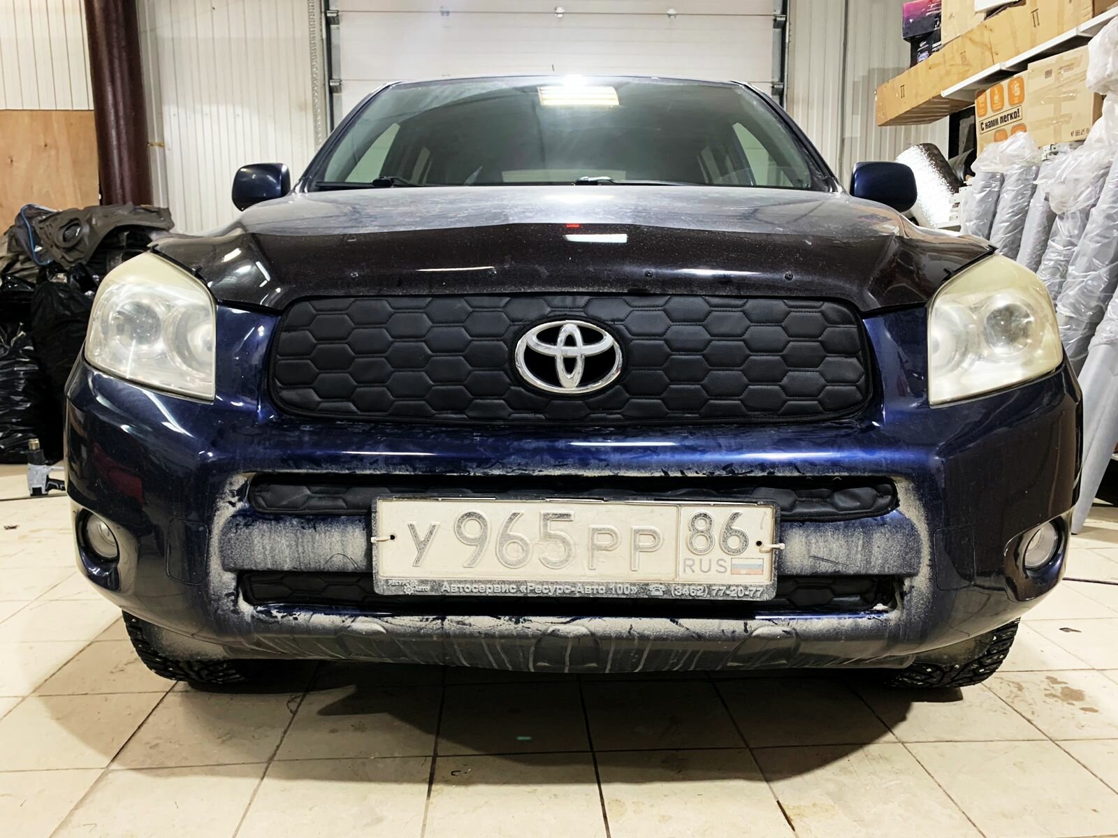 Утеплитель радиатора Экономия топлива Toyota RAV4 Тойота Рав4 (2005-2010) (XA30)