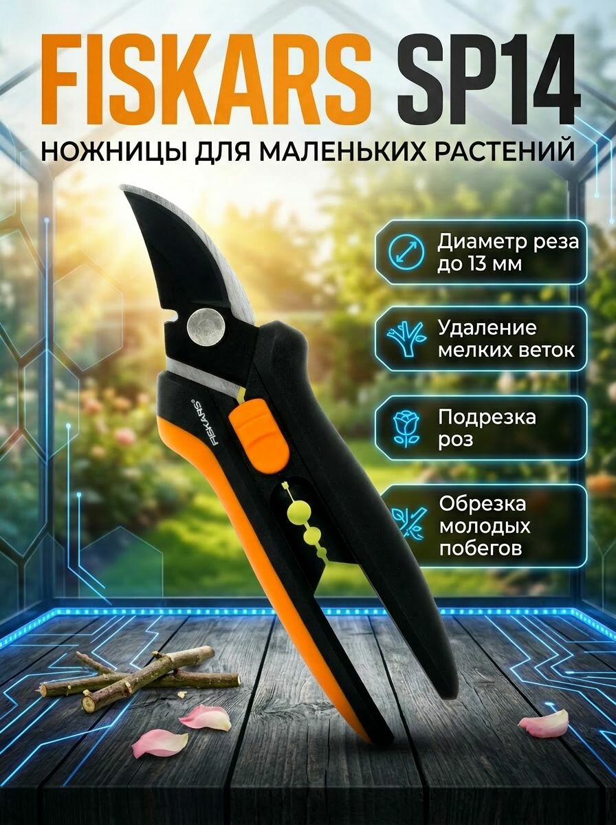 Ножницы для маленьких растений SP14 (SP141 )FISKARS 1051601
