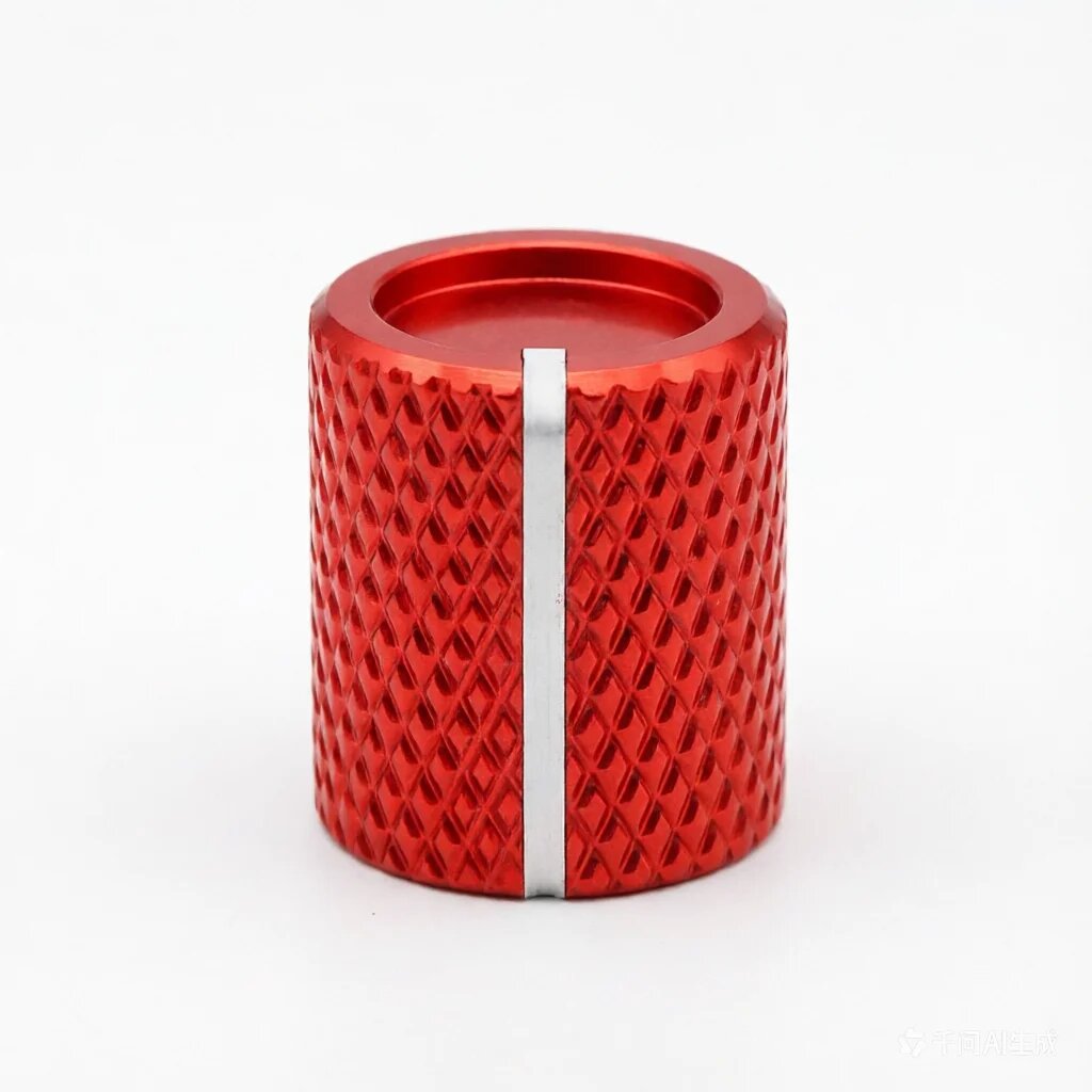 Алюминиевая рифленая ручка для регулятора громкости Красный, 6.35mm